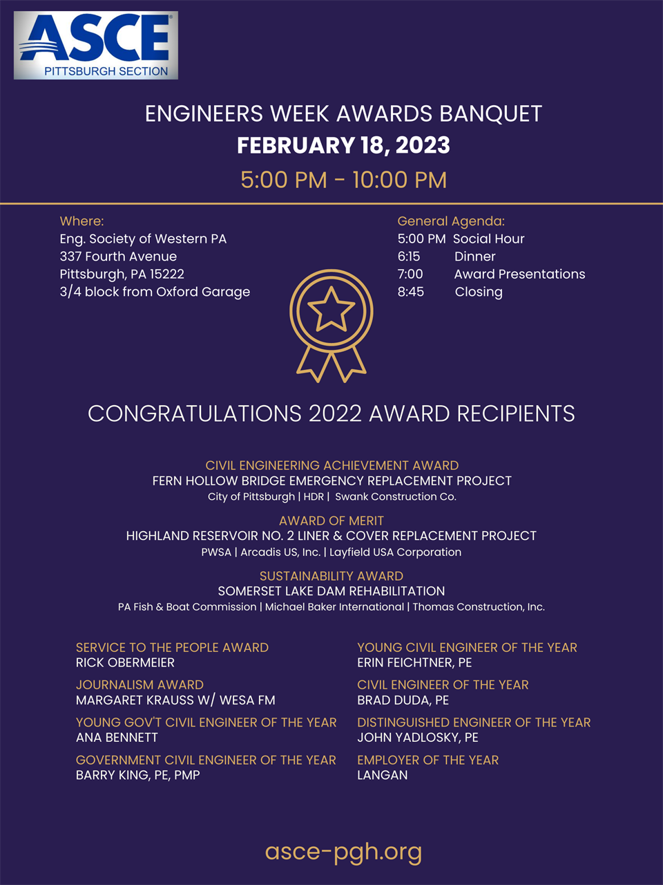 ASCE 2023 E-Week Awards Banquet – ESWP